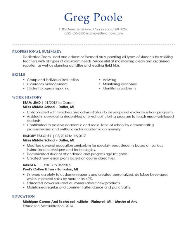 Basic Resume Examples 30 Resume Examples View Industry Job Title ...