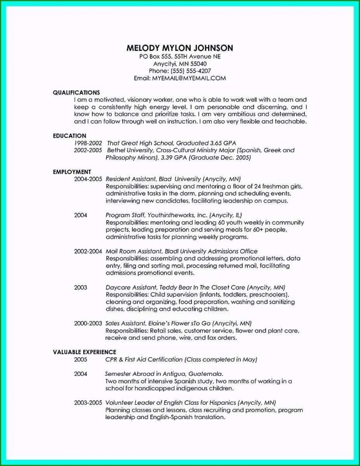 Important Points in a Basic Resume Template - wikiresume.com