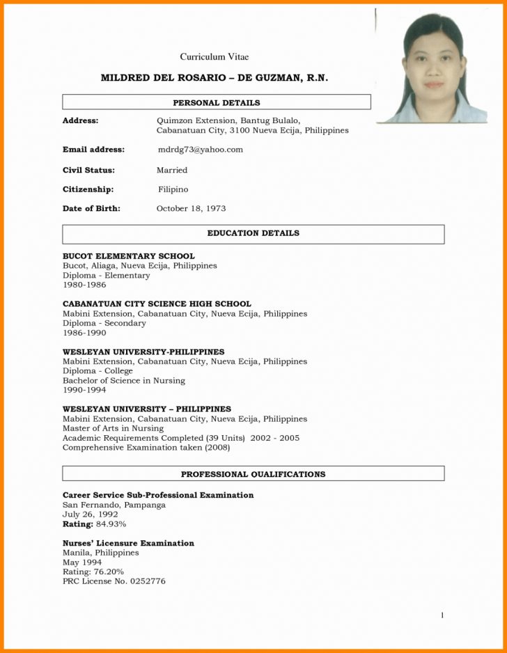 Important Points in a Basic Resume Template - wikiresume.com