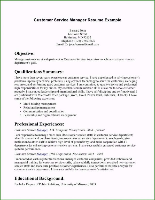 Customer Service Resume Examples - wikiresume.com
