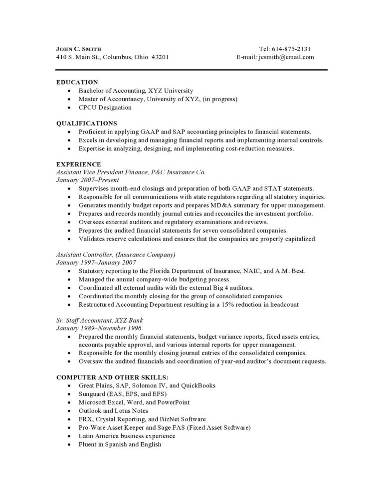 Example Of A Resume - wikiresume.com