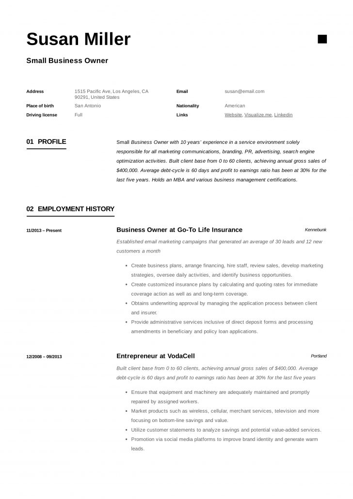 Example Of A Resume - wikiresume.com