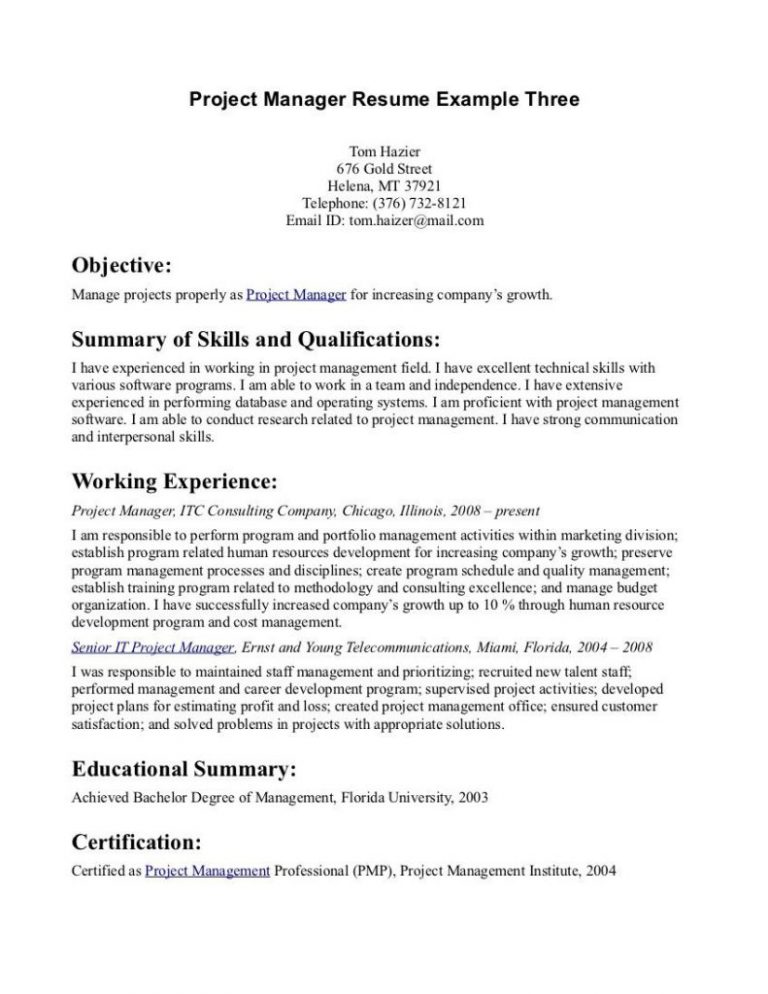 Examples Of Objectives For Resumes - wikiresume.com