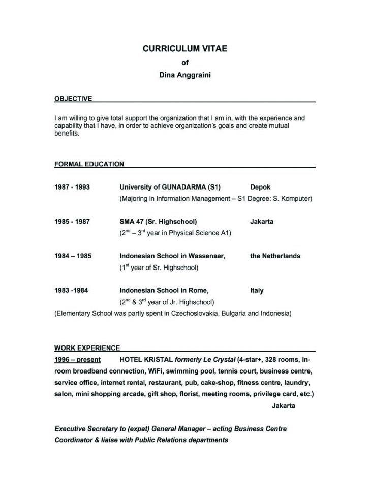 Examples Of Objectives For Resumes - wikiresume.com