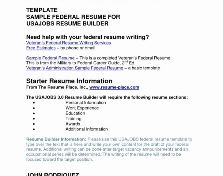 Federal Resume Template - wikiresume.com