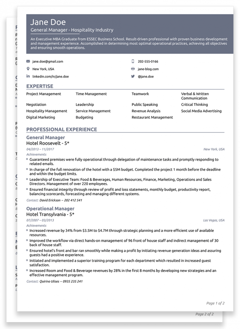 Functional Resume Template - wikiresume.com