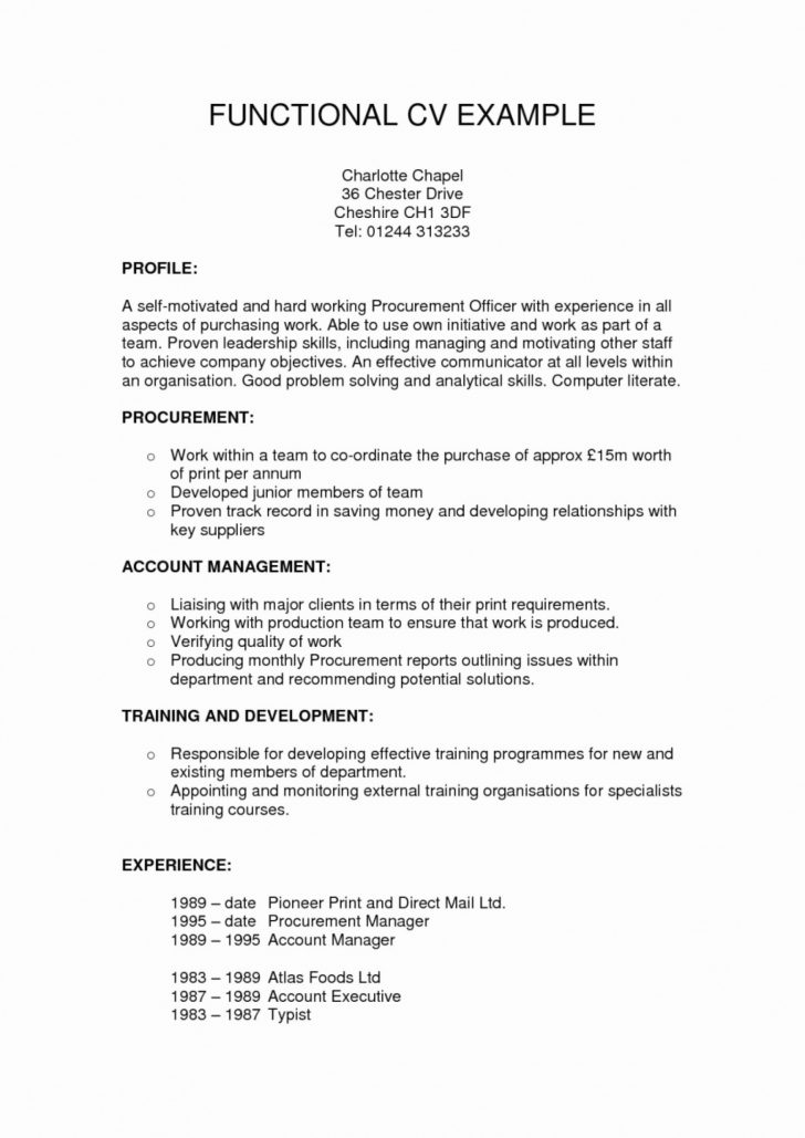 Functional Resume Template - wikiresume.com