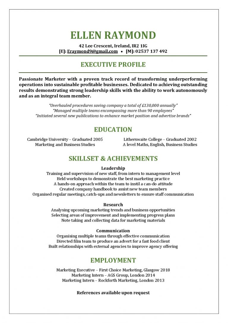 Functional Resume Template - wikiresume.com