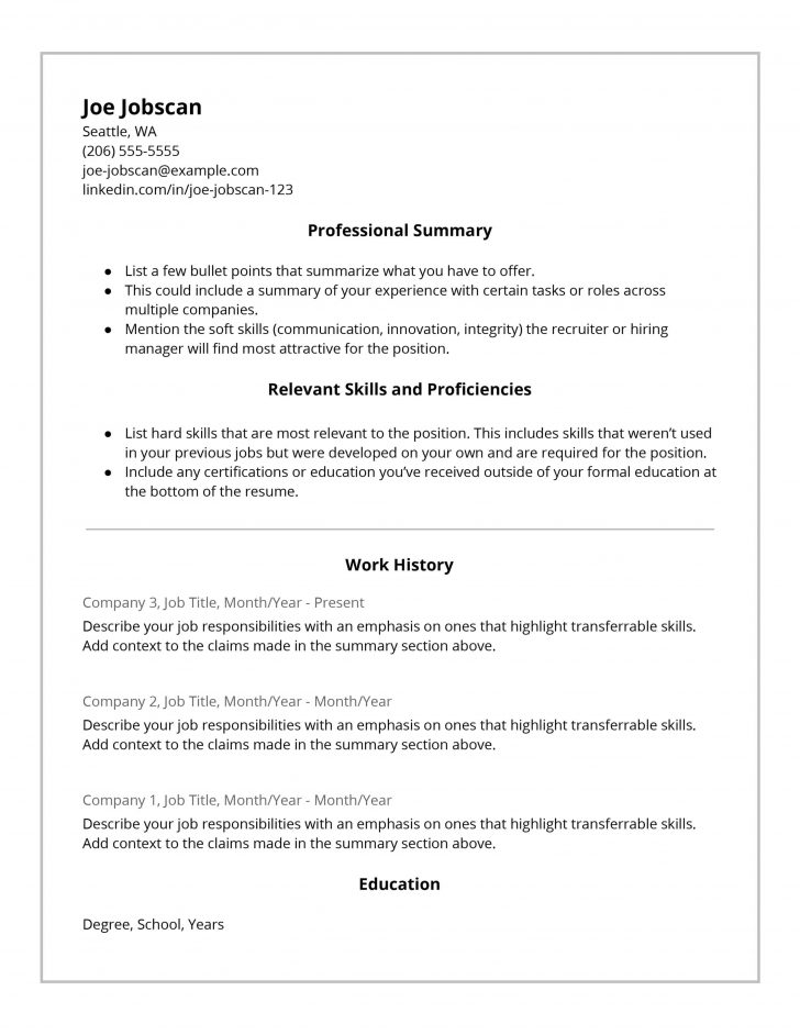 Functional Resume Template - wikiresume.com