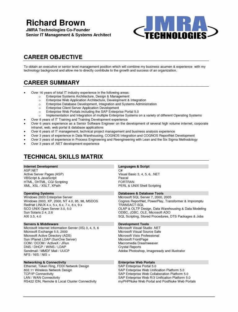 Good Objective For Resume - wikiresume.com