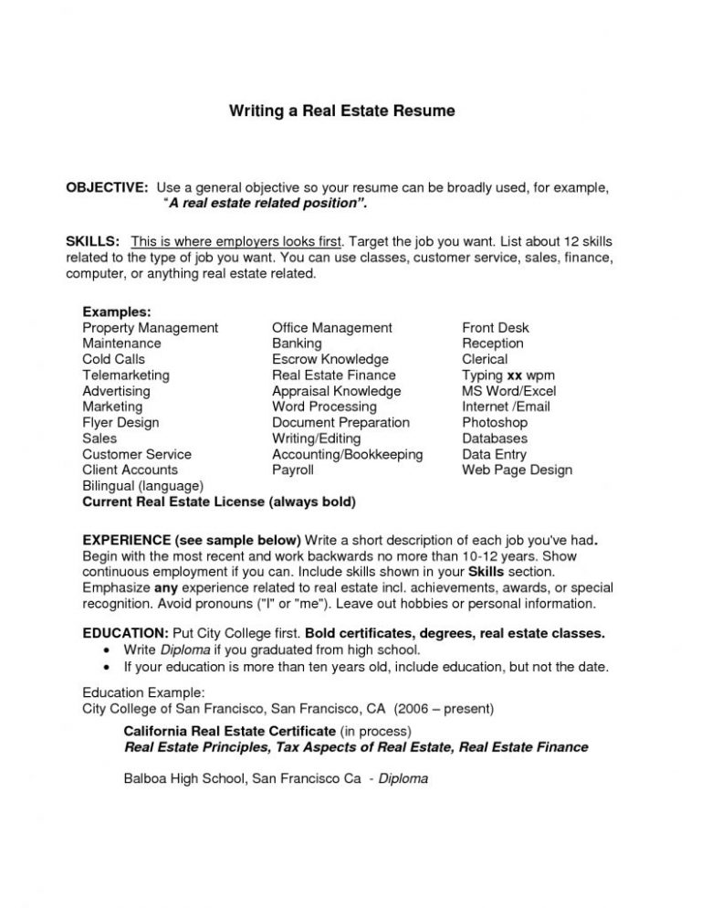Good Objective For Resume - wikiresume.com