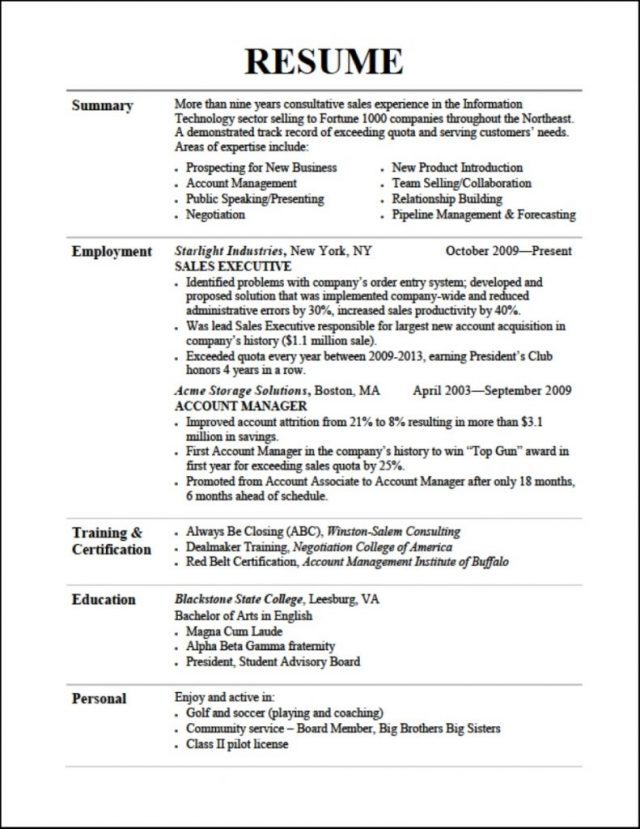 The Great Resume Examples Format You Must Know - wikiresume.com