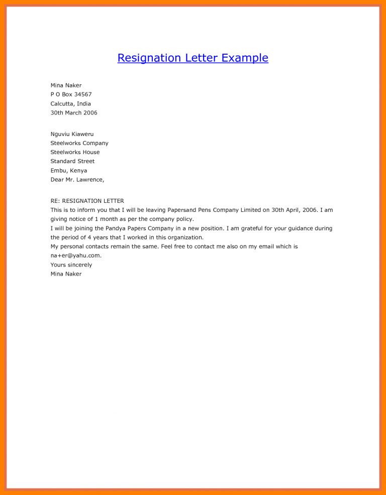 What Should You Write? Letter of Resignation Template - wikiresume.com