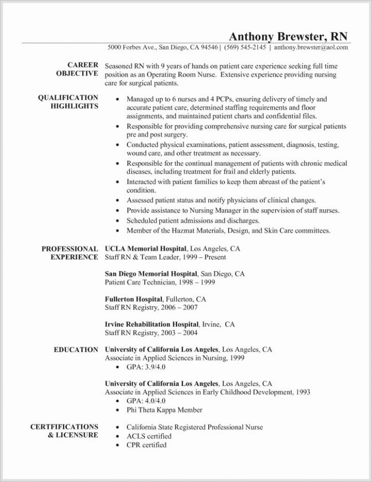 New Grad Nurse Resume - wikiresume.com