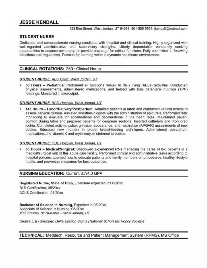 New Grad Nurse Resume - wikiresume.com