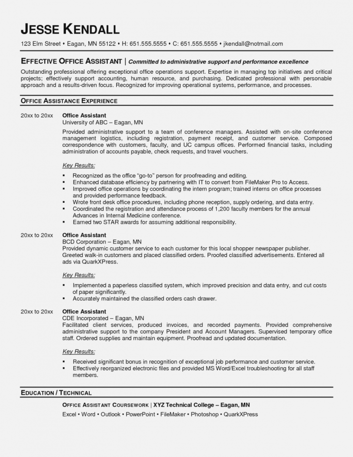 Office Assistant Resume - wikiresume.com