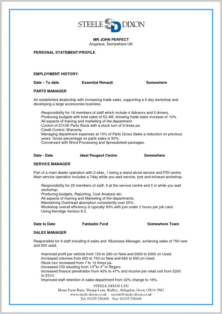 Things to Consider in Making a Perfect Resume Example - wikiresume.com