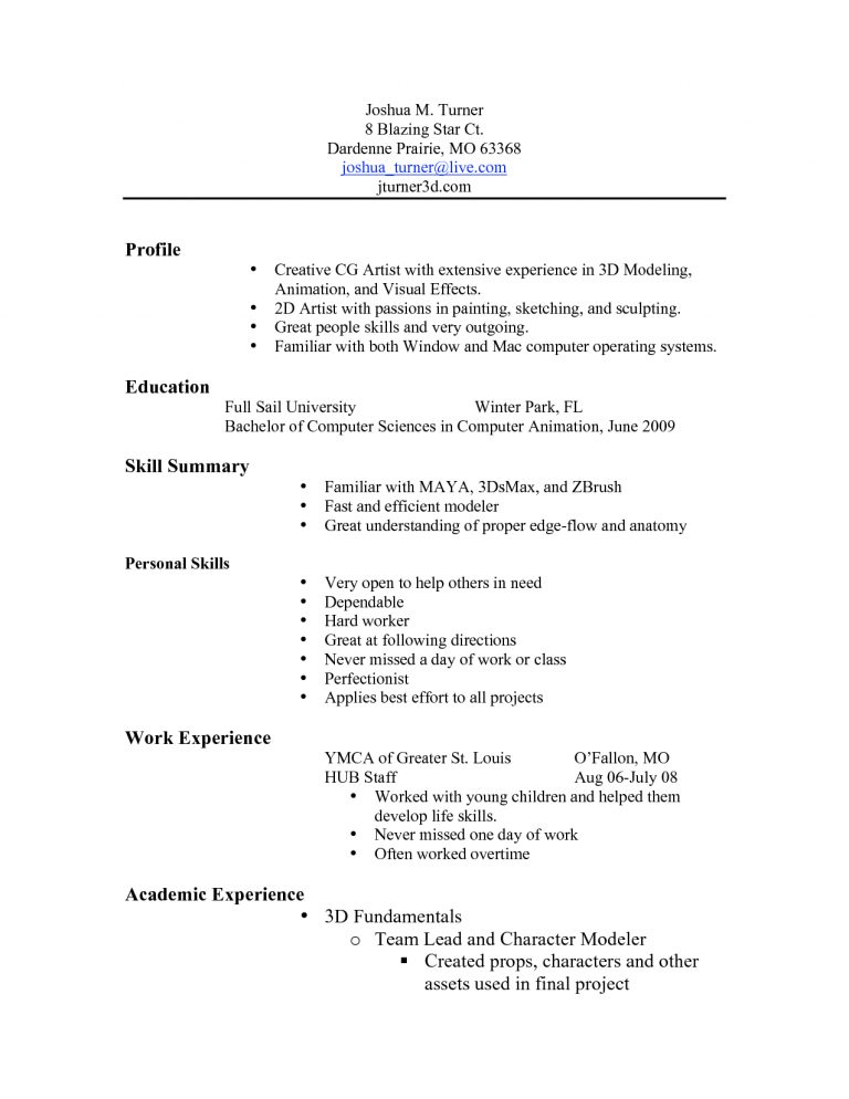 Professional Profile Resume Example Profile In Resume Example Xv ...