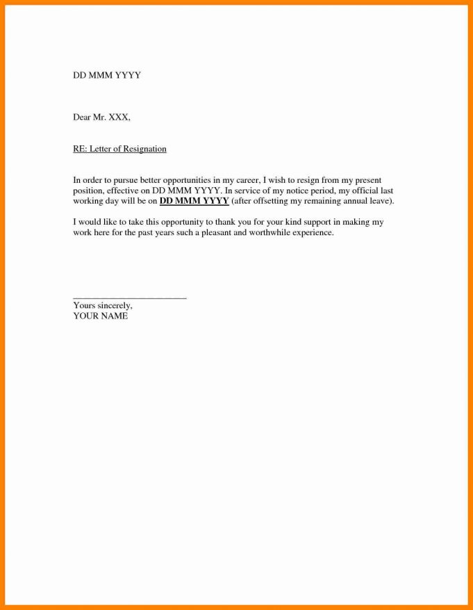Leave You Job with Outstanding Resignation Letter Template - wikiresume.com