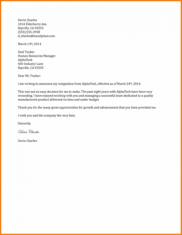 Leave You Job with Outstanding Resignation Letter Template - wikiresume.com