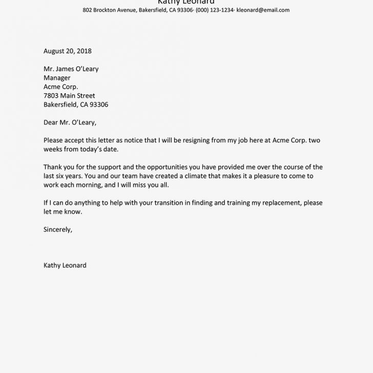 Leave You Job with Outstanding Resignation Letter Template - wikiresume.com