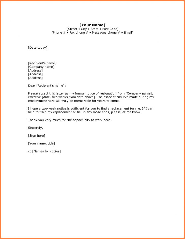 Leave You Job with Outstanding Resignation Letter Template - wikiresume.com