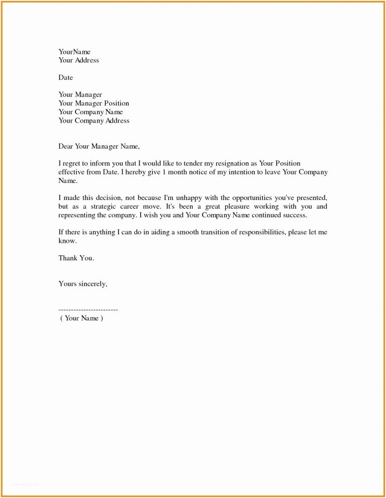 Leave You Job with Outstanding Resignation Letter Template - wikiresume.com