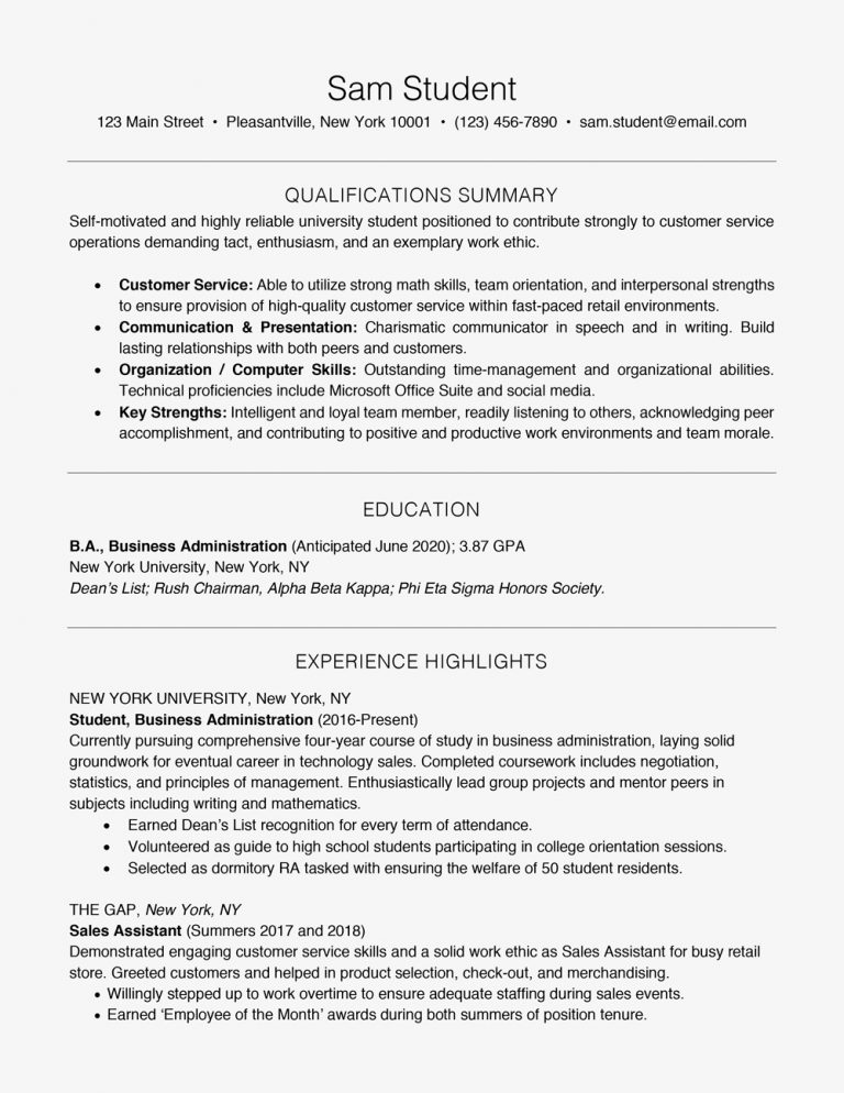 Resume For High School Student - wikiresume.com