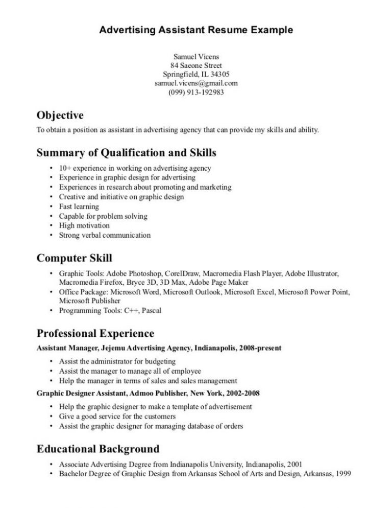 Resume Objective Example - wikiresume.com