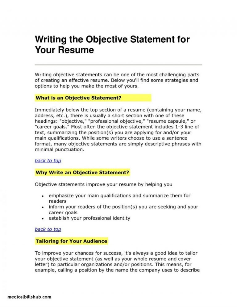 Resume Objective Example - wikiresume.com