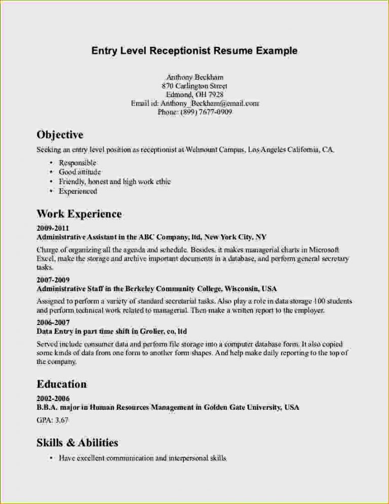 Resume Objective Example - wikiresume.com