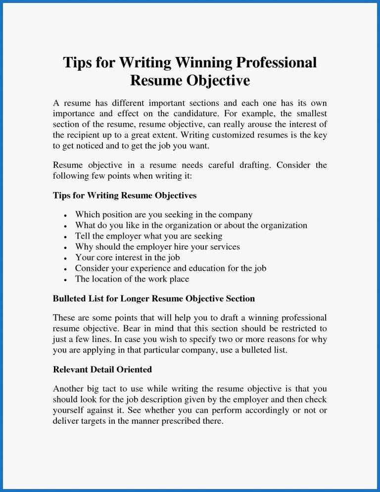 Resume Objective Example - wikiresume.com