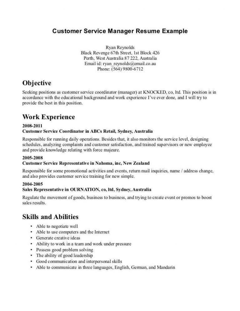 Resume Objective Example - wikiresume.com
