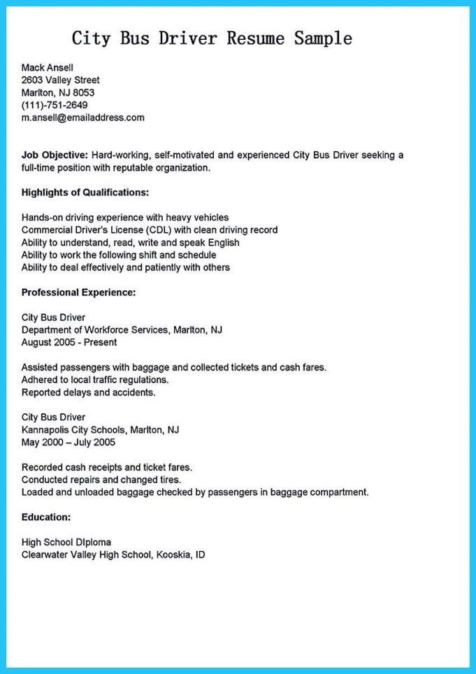 Resume Objective Examples Delivery Driver Resume Objective Examples ...