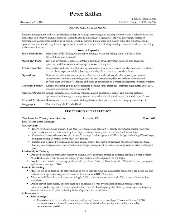 Resume Profile Examples - wikiresume.com
