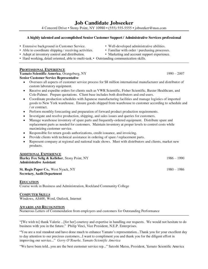 Resume Summary Statement Resume Summary Statement Examples Customer ...
