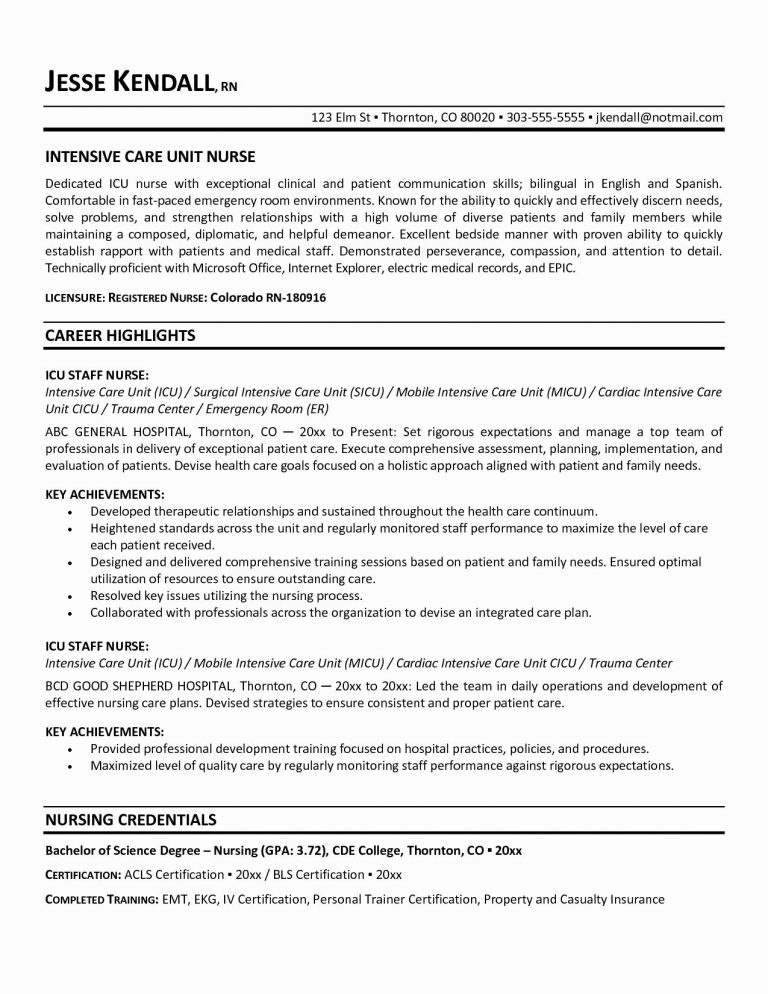 Rn Resume Examples - wikiresume.com