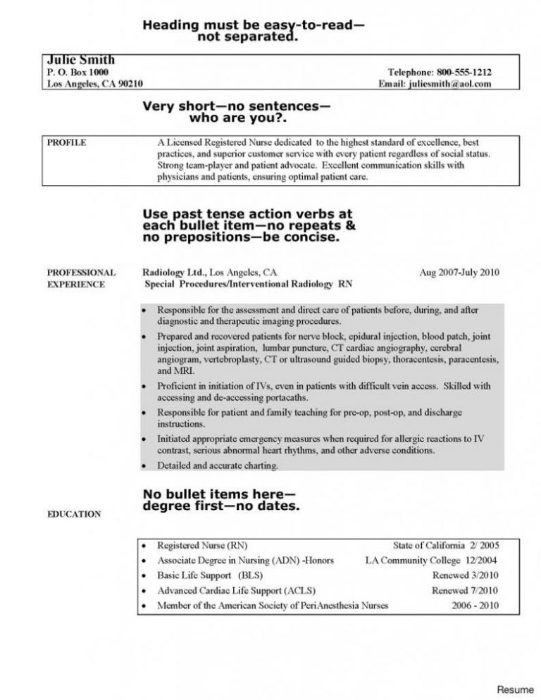 Rn Resume Examples - wikiresume.com