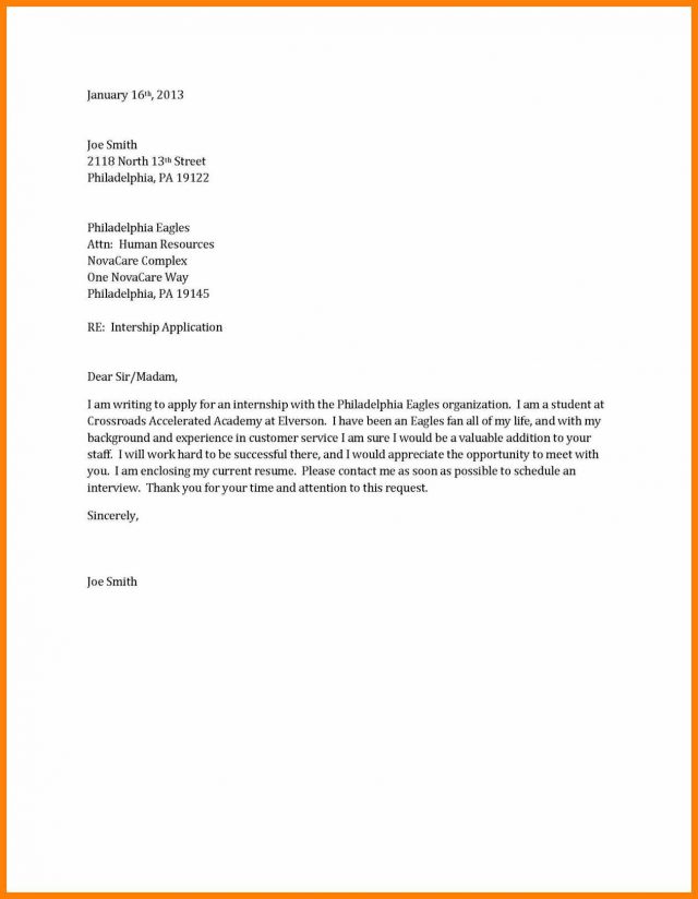 Simple Cover Letter Example Collection Of Basic Cover Letters Examples ...