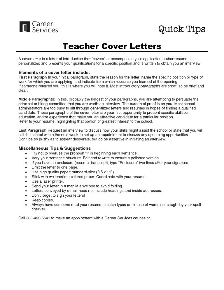 Tips You Can Learn from Teaching Cover Letter Examples - wikiresume.com